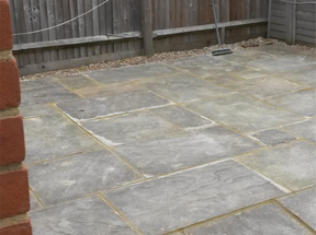 Relay and re-point paving in rear garden - Seraphim