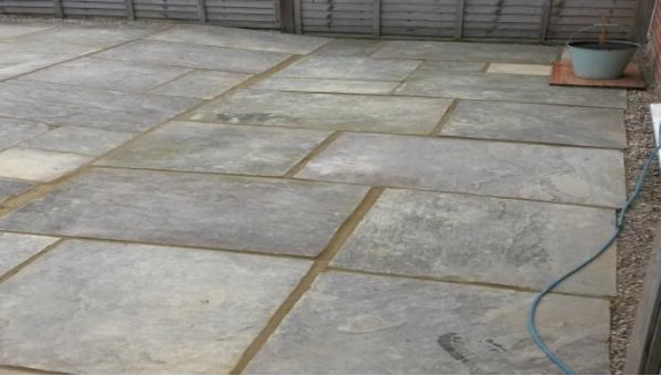 Relay and re-point paving in rear garden - Seraphim